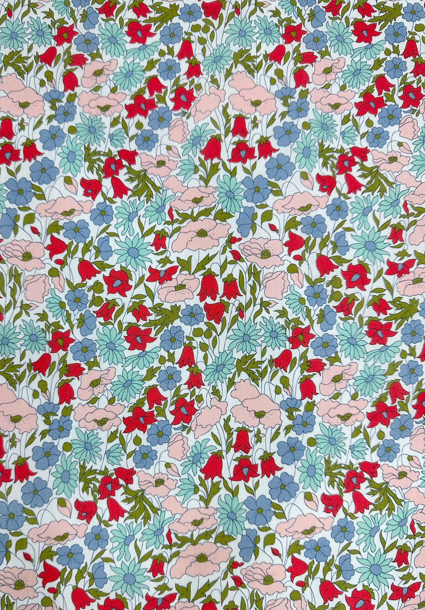 Liberty Cotton Tana Lawn POPPY AND DAISY A - Fabric Shop