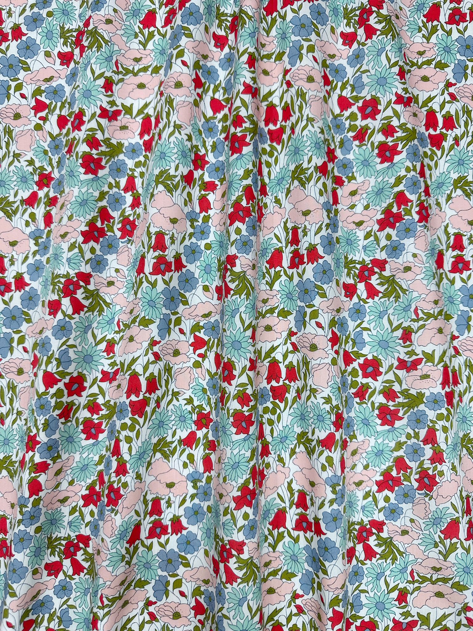 Liberty Cotton Tana Lawn POPPY AND DAISY A - Fabric Shop